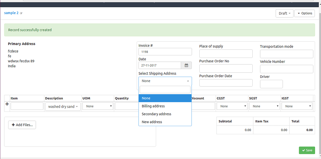 Need to select the tax fields automatically depending on the address for delivery - Development ...